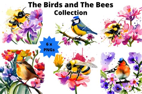 The Birds And The Bees Collection Graphic By Art By Mel · Creative Fabrica