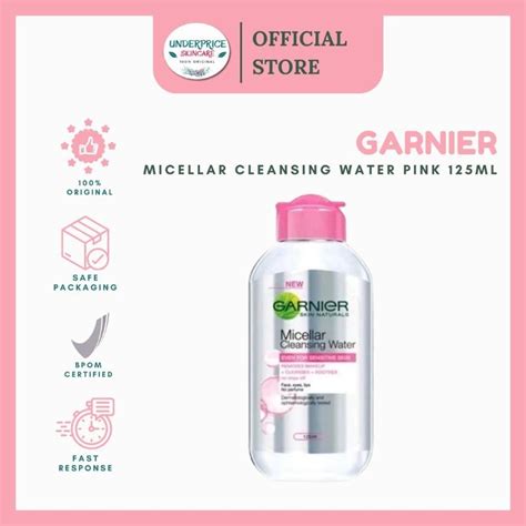 Jual Garnier Micellar Water Pink Skin Care 125ml Pembersih Wajah
