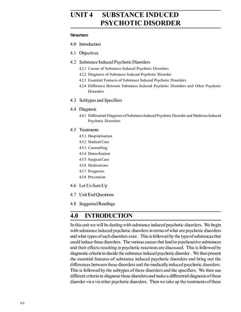 Solution Unit 4 Substance Induced Psychotic Disorder Studypool