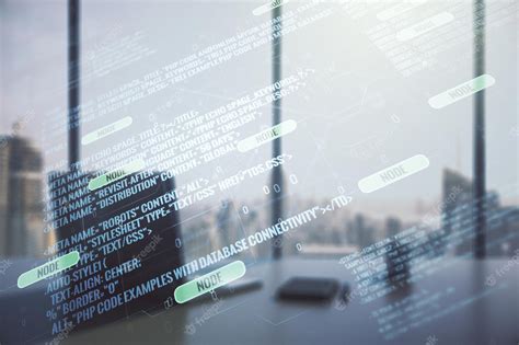Premium Photo Double Exposure Of Abstract Programming Language And