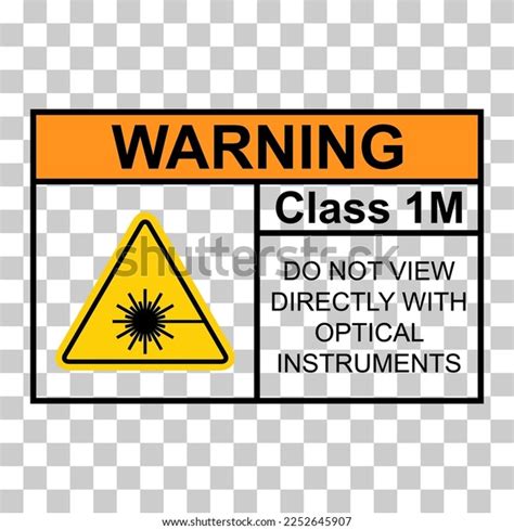 Laser Radiation Danger Class 1m Label Stock Vector Royalty Free