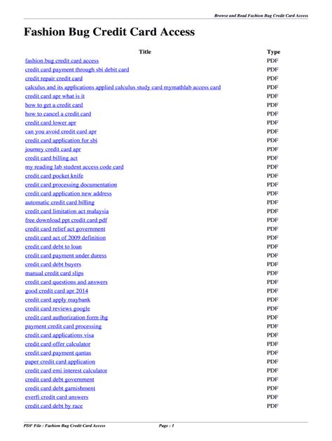 Fillable Online Skeezzon Nmsmhi Fashion Bug Credit Card Access Fashion Bug Credit Card Access