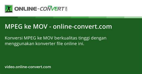 Mpeg Ke Mov Online Convert