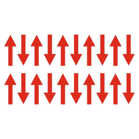 Комплект 20 индикаторни стрелки Duragon за сигнализиране на посоката под или стена Червен 9