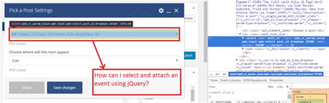 Wordpress How To Select And Attach Event Handler To Visual Composer