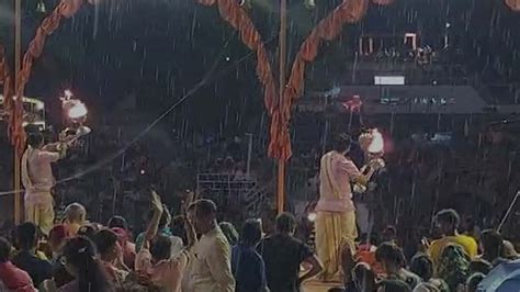Maa Ganga Aarti At Dashashwamedh Ghat Divine View Of Kashi Ganga Aarti