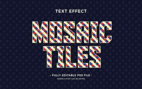 Premium Psd Mosaic Tile Text Effect Premium Psd Mosaic Tile Text Effect