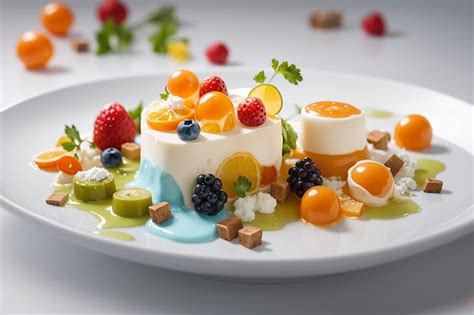 Premium Ai Image Molecular Gastronomy Office Snacks Culinary Creativity In Breaks