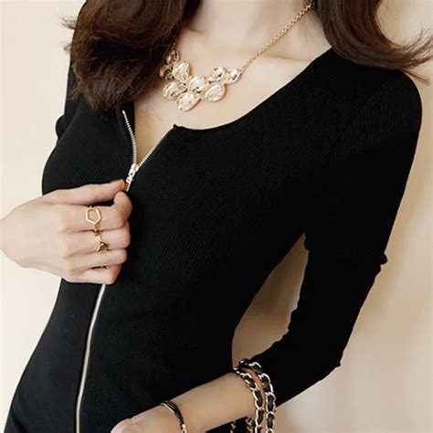2018 Women Sexy Club Dress Spring Casual Long Sleeve Dress Zipper Open