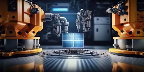 Premium Photo Robotic Arms Manufacturing Processor Photographed Inside A Hitech Manufactury Ai