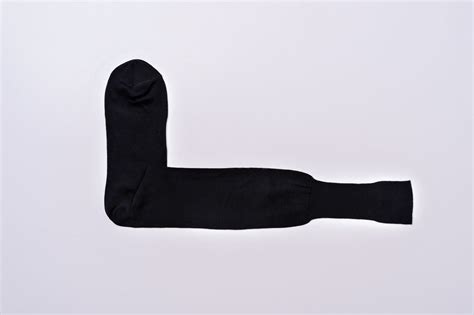 Knee High Premium Thin 100 Cotton Socks Black Chusette