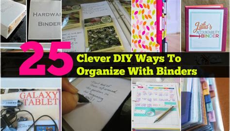 25 Clever DIY Ways To Organize With Binders