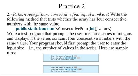 Solved Practice 2 2 Pattern Recognition Consecutive Four