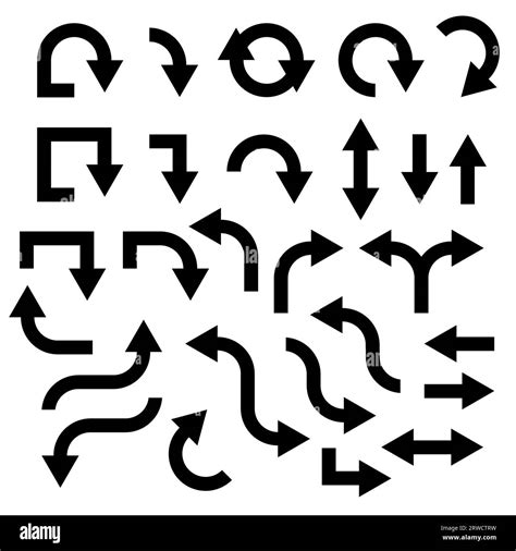 Black Vector Arrows Set Collection Arrows Icon In Different Directions