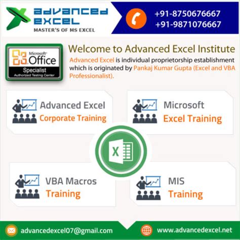 Excel Training In Gurgaon Advanced Excel Institute A Listly List