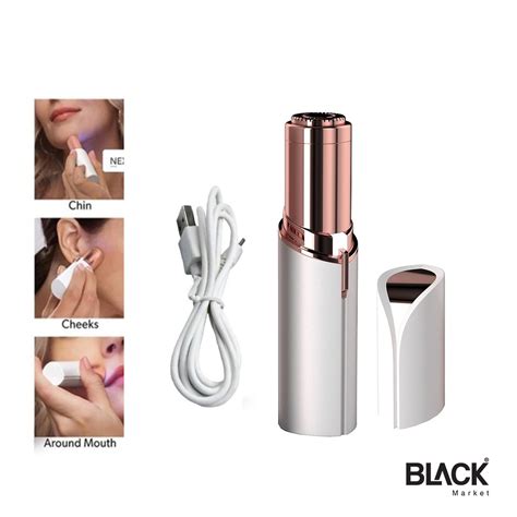 Flawless Facial Painless Hair Remover Rechargeable Black Market