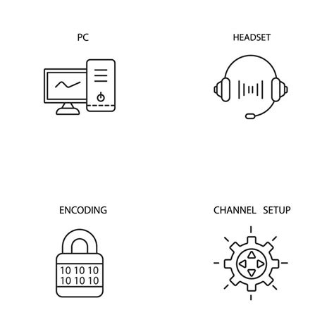 Voice Over IP Icons Set Voice Over IP Pack Symbol Vector Elements For Infographic Web