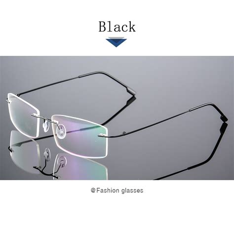 Optical Glasses Frame Men Women Rimless Titanium E Vicedeal