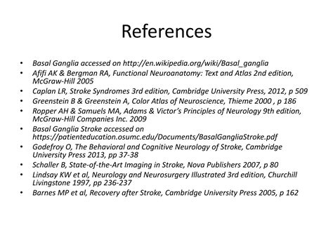 Basal Ganglia Stroke Ppt