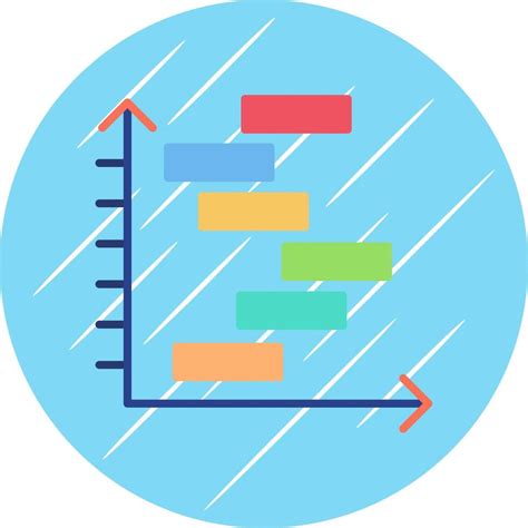 Gnatt Chart Flat Circle Icon Design 43987049 Vector Art At Vecteezy