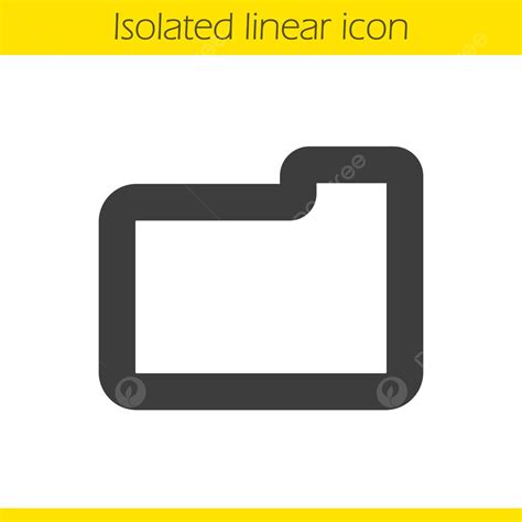 Folder Linear Icon File Design Flat Vector File Design Flat Png And