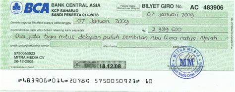 Yakin Sudah Jadi Entrepreneur Tahu Ga Perbedaan Cek Dan Bilyet Giro