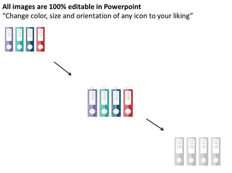folders for data management flat powerpoint design graphics