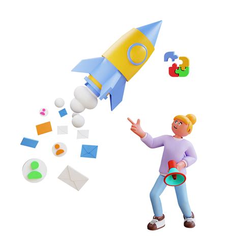 D Character Person Doing Digital Marketing Png