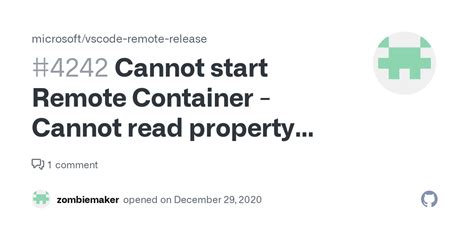 Cannot Start Remote Container Cannot Read Property MntNS Of Undefined Issue