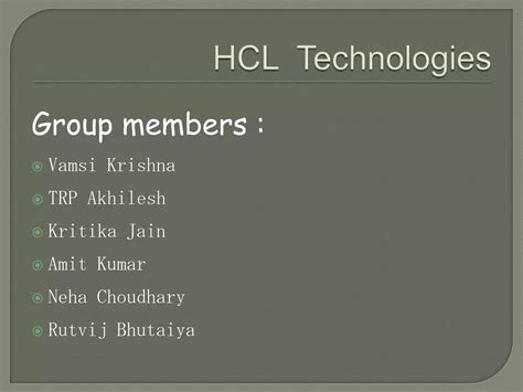 Hcl Technology Ppt