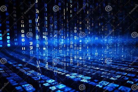 Pixelated Data Stream Binary Code And Encryption Concept On Digital