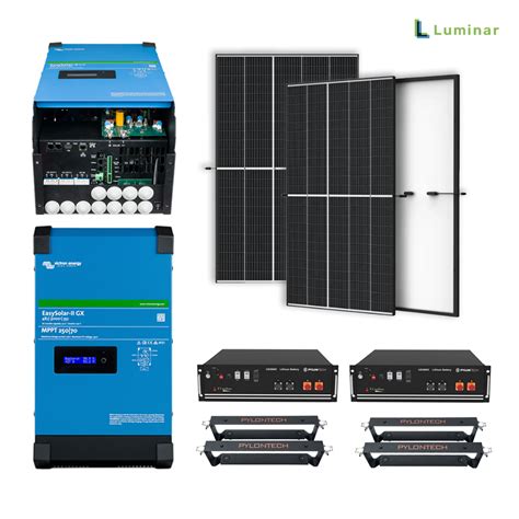 4 Kw Off Grid Kit Victron Energy Pylontech 71 Kwh Batteries Trina