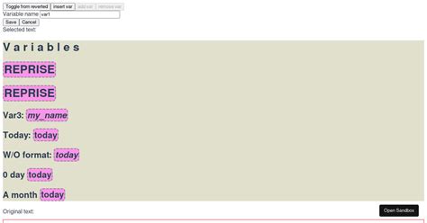 tiptap markdown examples codesandbox
