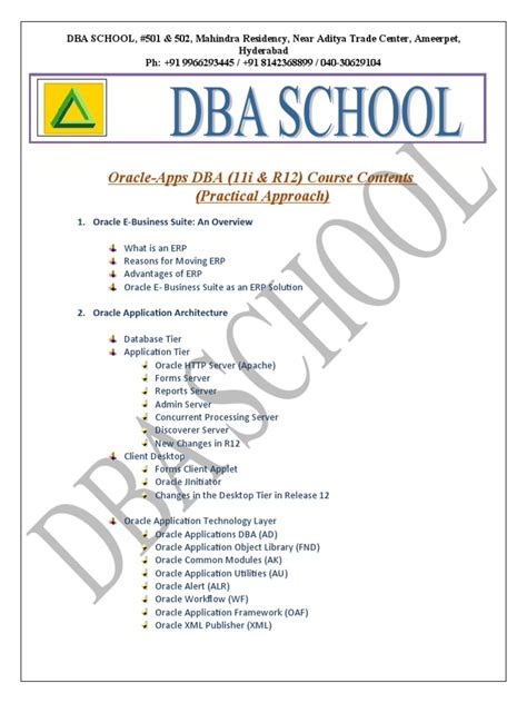 Oracle Apps Dba New Syllabus Pdf
