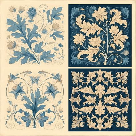 Premium Vector Ornate Floral And Scroll Patterns In Palace Rooms