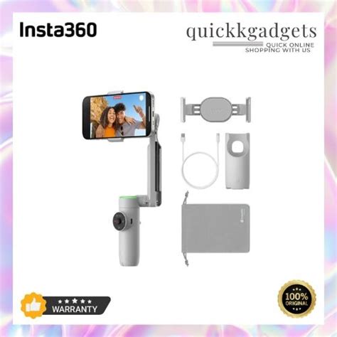 Insta360 Flow Creator Flow Pro The AI Tracking Smartphone Stabilizer White Gray Standalone