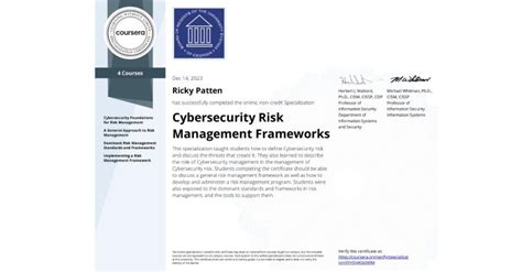 Ricky Patten On Linkedin Cybersecurity Riskmanagement Professionalgrowth Digitalassetmanagement