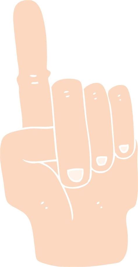 ilustración de color plano de una mano apuntando de dibujos animados Vector en Vecteezy