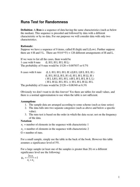 Runs Test Pdf Errors And Residuals Scientific Theories