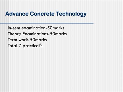 Advance Concrete Technology Pdf