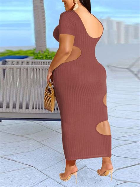 Cut Out Bodycon Midi Dress Midi Dress Bodycon Blue Midi Dress Tube