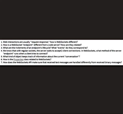 solved topic websockets in java 1 web interactions are usually