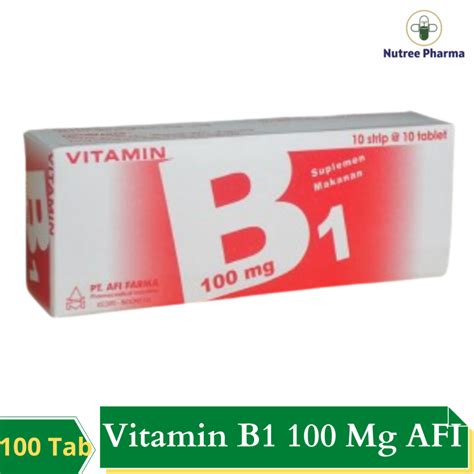 Jual Vitamin B1 100 Mg Isi 100 Tablet Afi Farma Shopee Indonesia