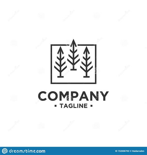 Tree Logo Design Vector Template Stock Vector Illustration Of Branch Line 152006702