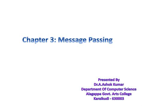 Message Passing In Distributed Computing Systems Pptx Computer