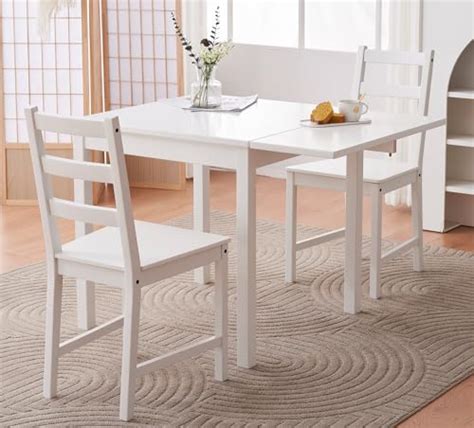 Kennkari ダイニングテーブルセット 伸長式 2人用 ダイニングセット 3点 テーブルとチェアセット 2人 ダイニング 3点セット