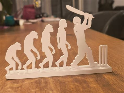 Human Evolution Silhouette Cricket Edition By Ccrccrdk Makerworld
