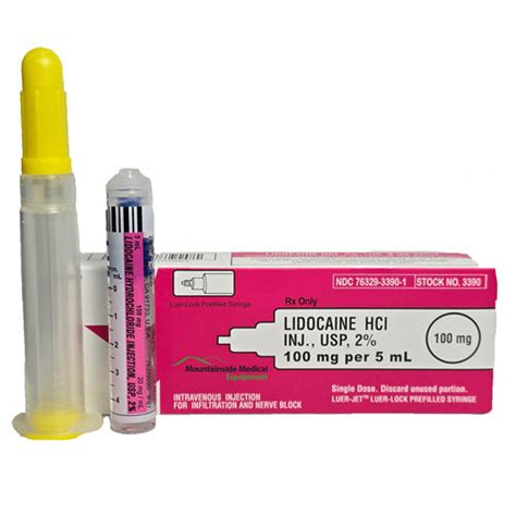 Lidocaine Syringes For Local Anesthesia And Pain Relief — Mountainside