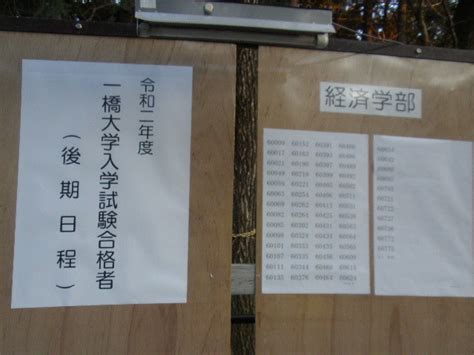 くにたち散歩 令和二年度合格発表 一橋大学後期試験 わたしのギャラリー