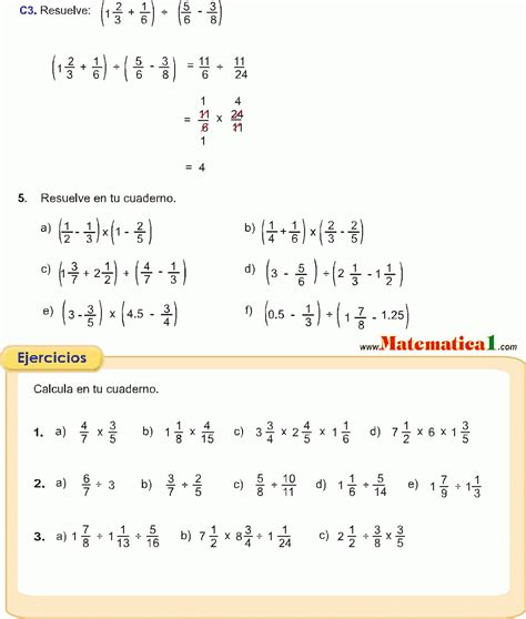 COMBINACIÓN DE FRACCIONES Y NÚMEROS DECIMALES EJEMPLOS RESUELTOS DE